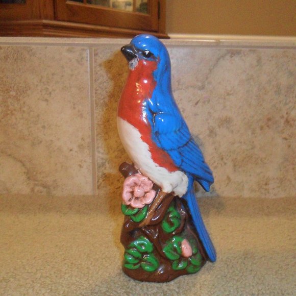 Accents | Vintage Hand Painted Ceramic Blue Bird Figurine Figure ...